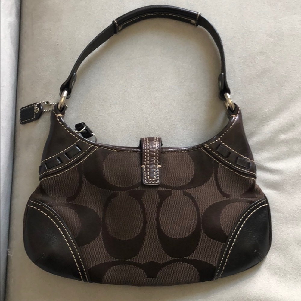 Coach Hampton Signature Striped Python Bag - Gem